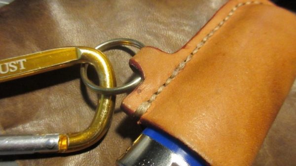 Free Leather Lighter Keychain Template - Maze Leather